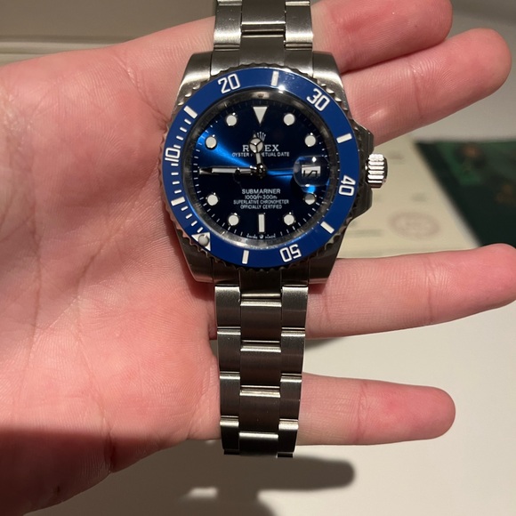 Rolex | Accessories | Luxury Watch Datejust Blue Submariner | Poshmark